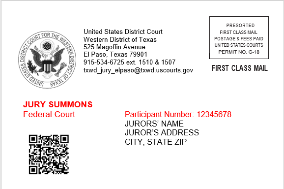 El Paso Jury Instructions – U.S. District Court